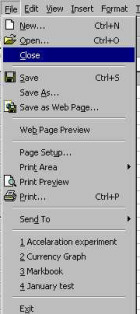 MS Excel 2000 - Closing files (workbooks)